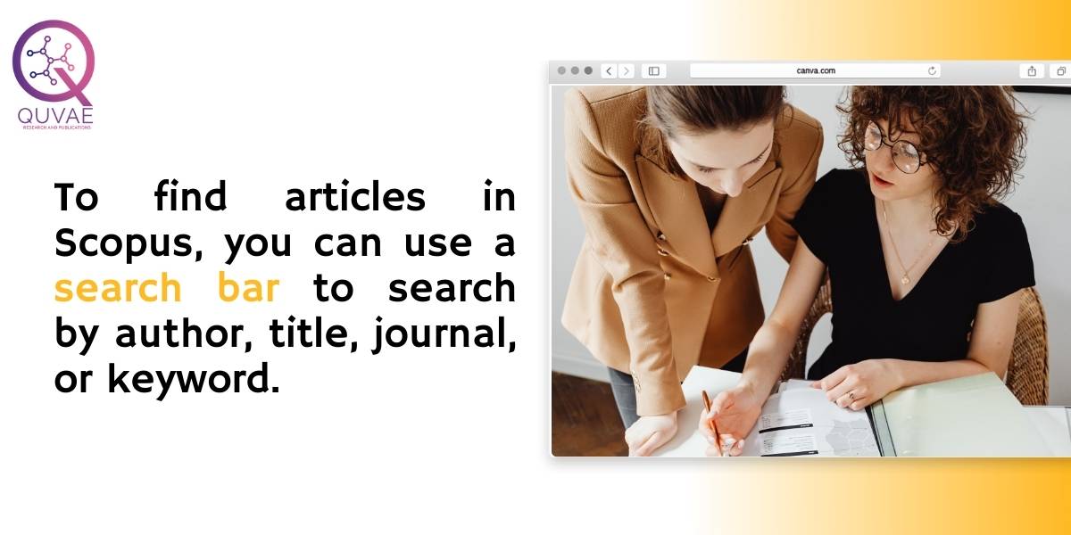 How to find articles and h-index in Scopus database | Quvae